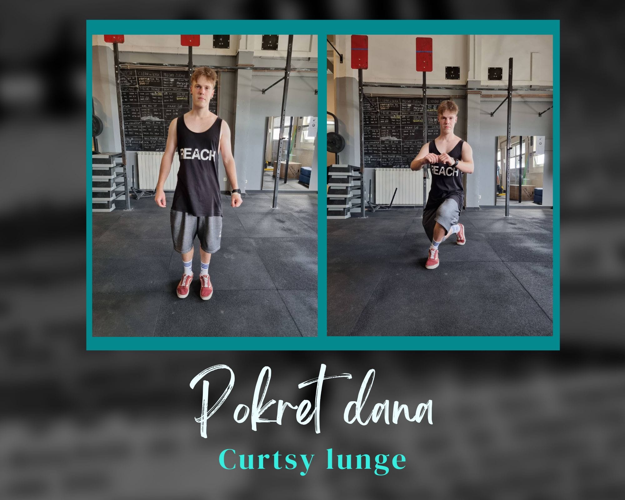 Curtsy lunge - Fitness Centar Active
